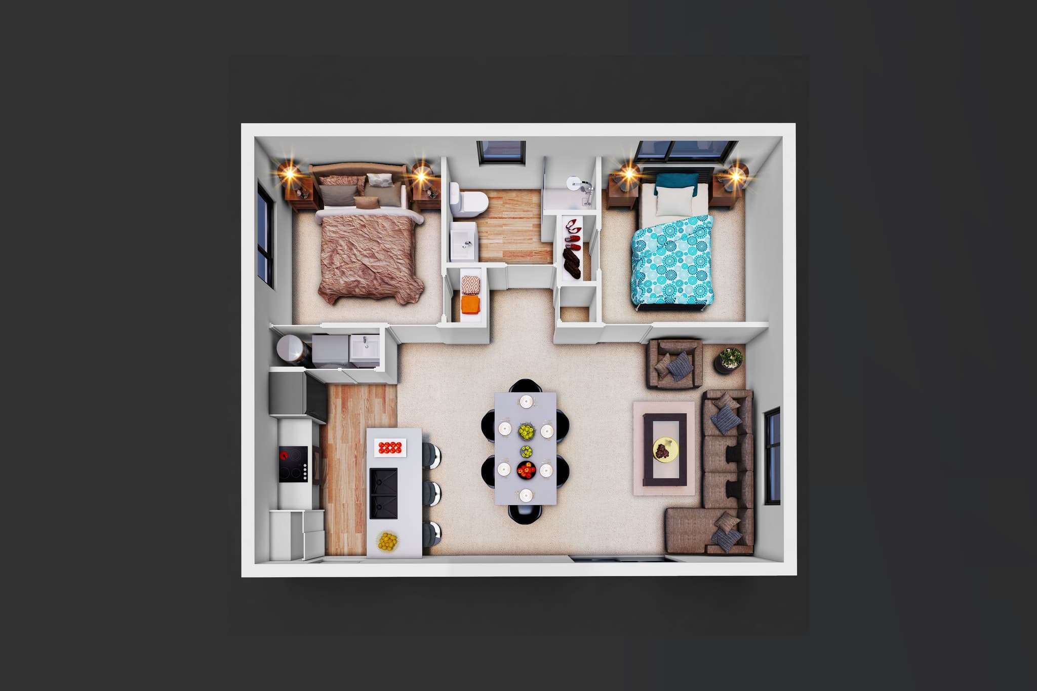 Granny Flat 2 Bedroom 60m2 House Plan | Latitude Homes
